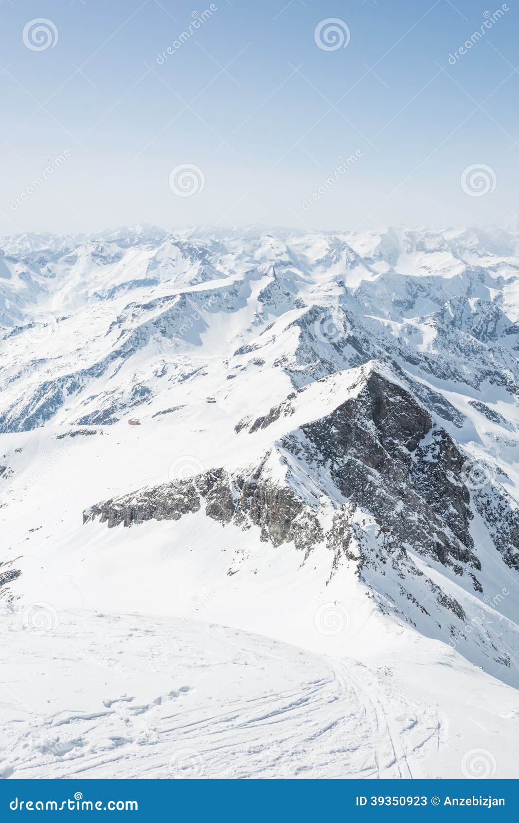 Mountain slope with tracks stock image. Image of group - 39350923