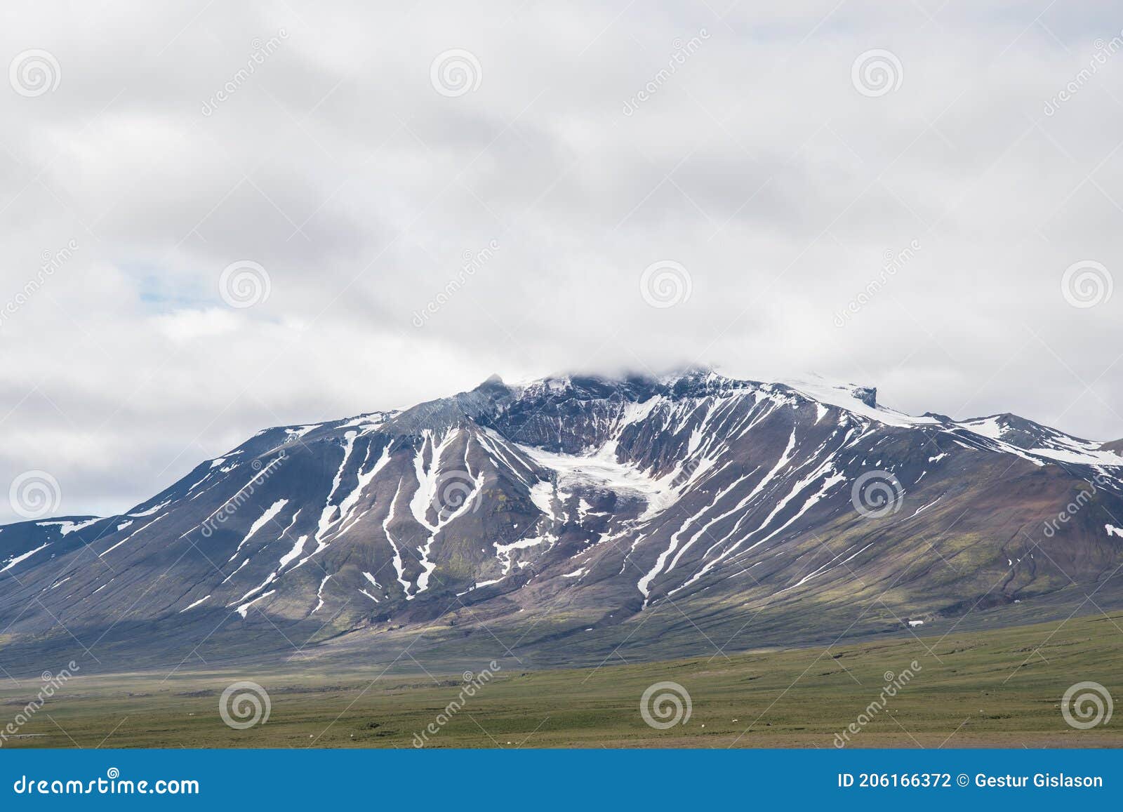 Mountain Snaefell in the Wilderness of Iceland Stock Photo - Image of ...