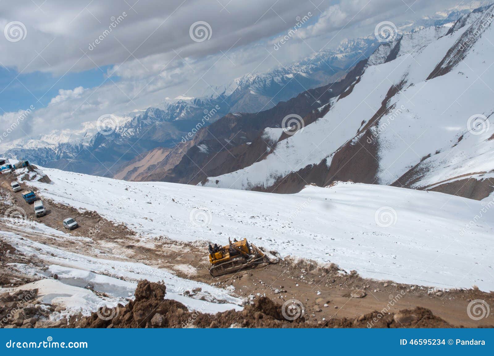 The Mountain and Snow, Landscpae View on Leh, India Editorial Stock ...