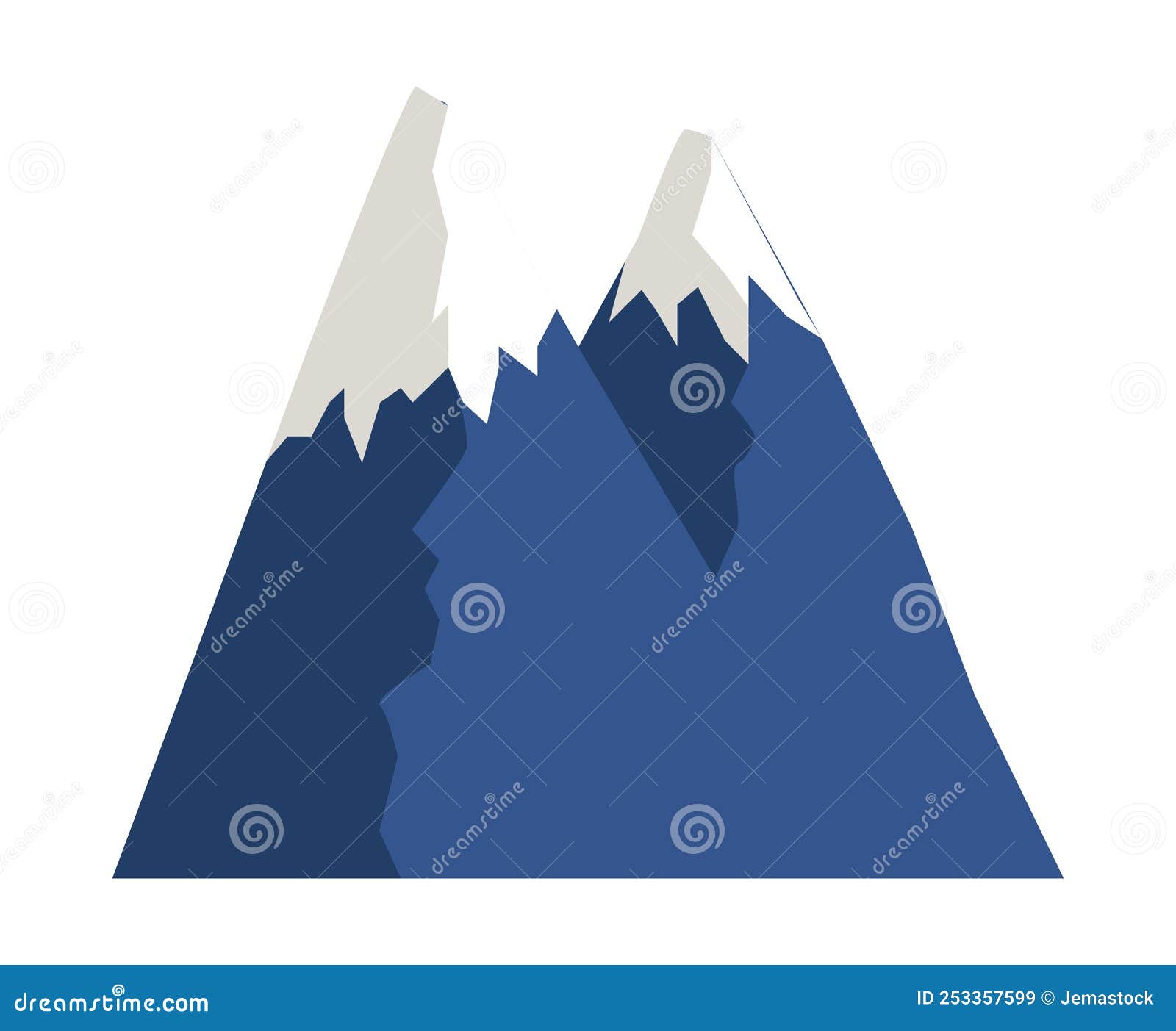 Mountain with snow stock vector. Illustration of explore - 253357599