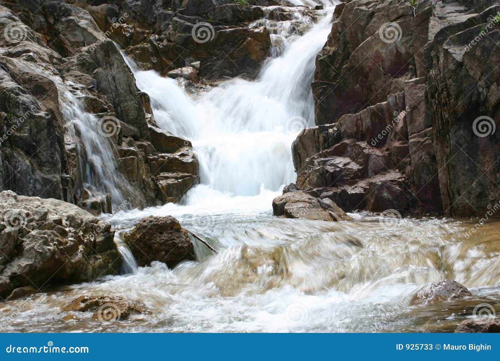 Mountain spring stock image. Image of river, splash, waterfalls - 925733