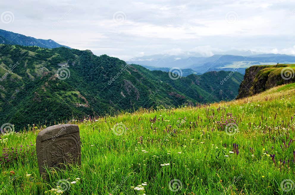 Mountain Spring in the Armenia Mountains Stock Photo - Image of bright ...