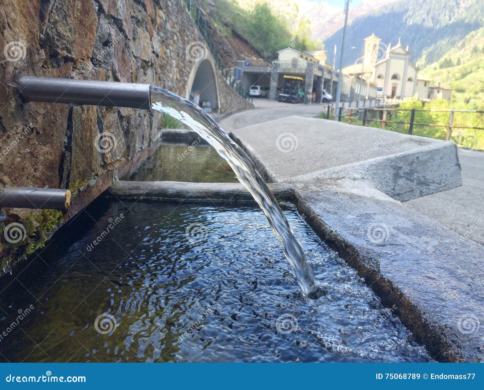 Mountain spring of water stock image. Image of fresh - 75068789