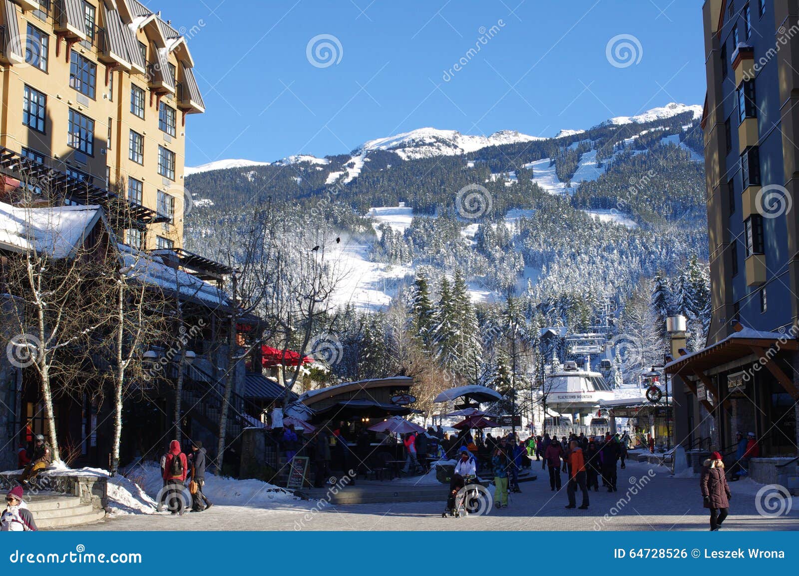 Mountain Square, Whistler, Canada Editorial Photo - Image of sunny ...