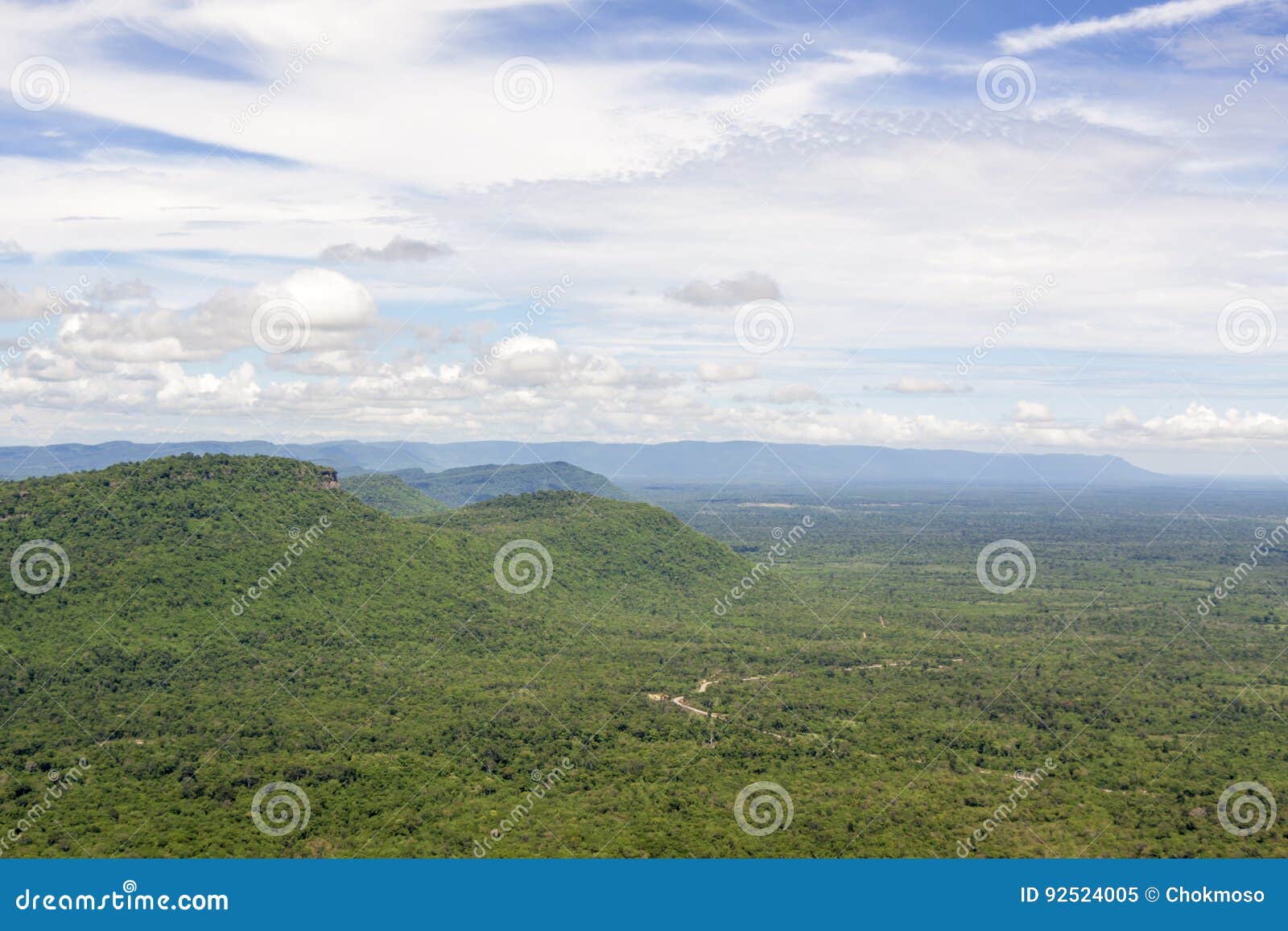The Mountain in Srisaket Province Stock Image - Image of tree ...