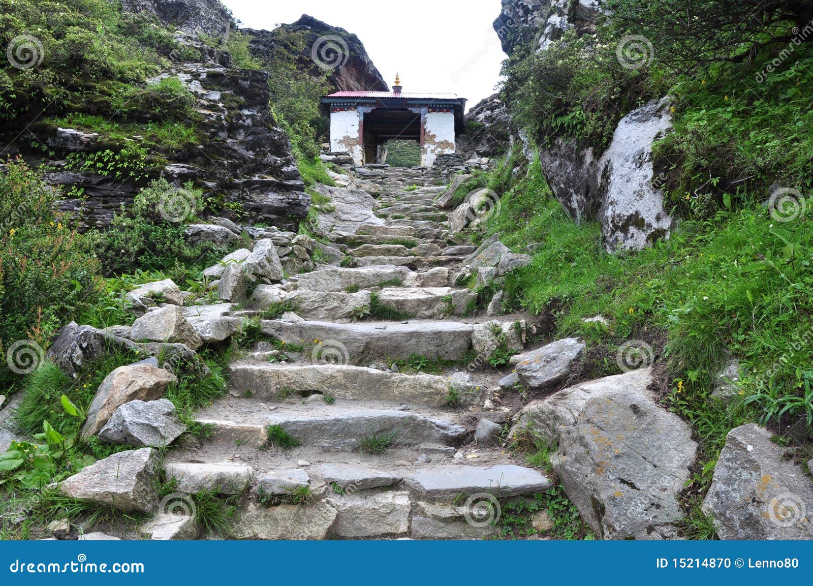 Mountain staircase stock photo. Image of himalayas, trekking - 15214870