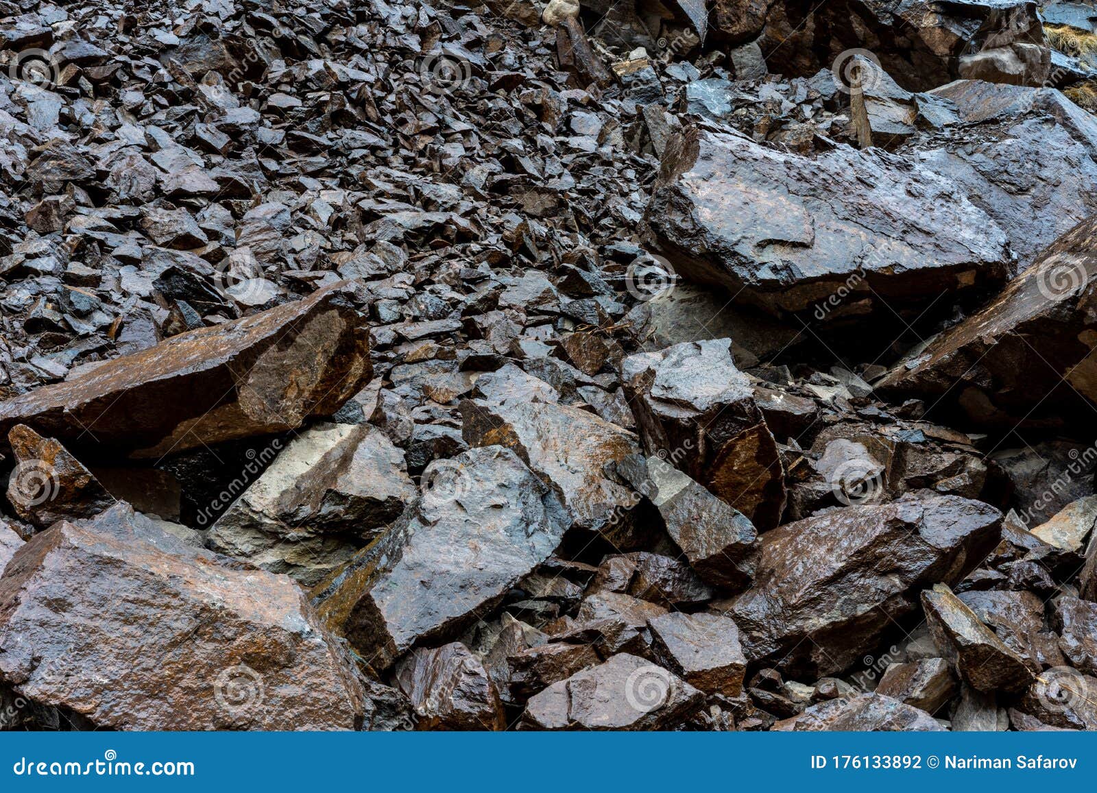 Mountain Stones As Various Minerals Stock Photo - Image of grunge ...