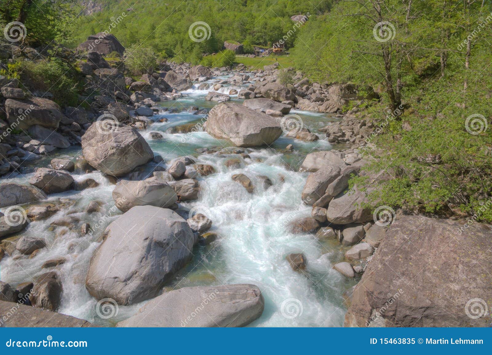Mountain stream stock image. Image of forest, alpine - 15463835