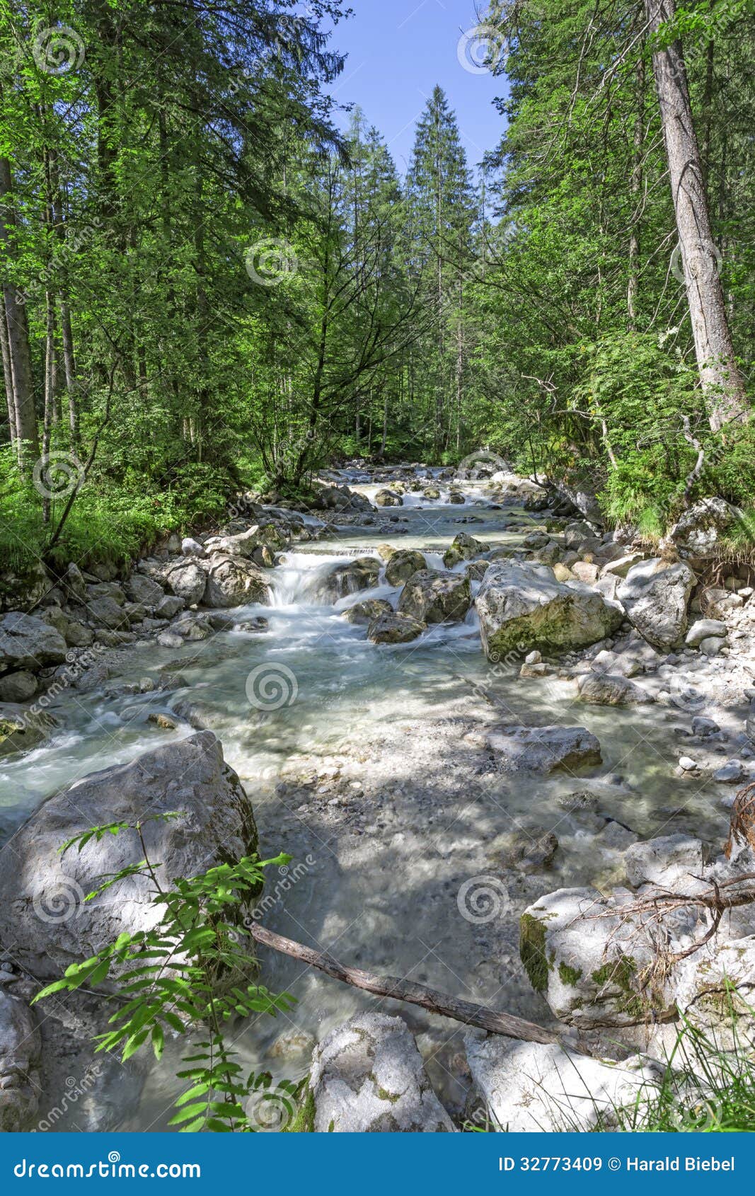 Mountain Stream in the Alps, Germany Stock Image - Image of electricity ...