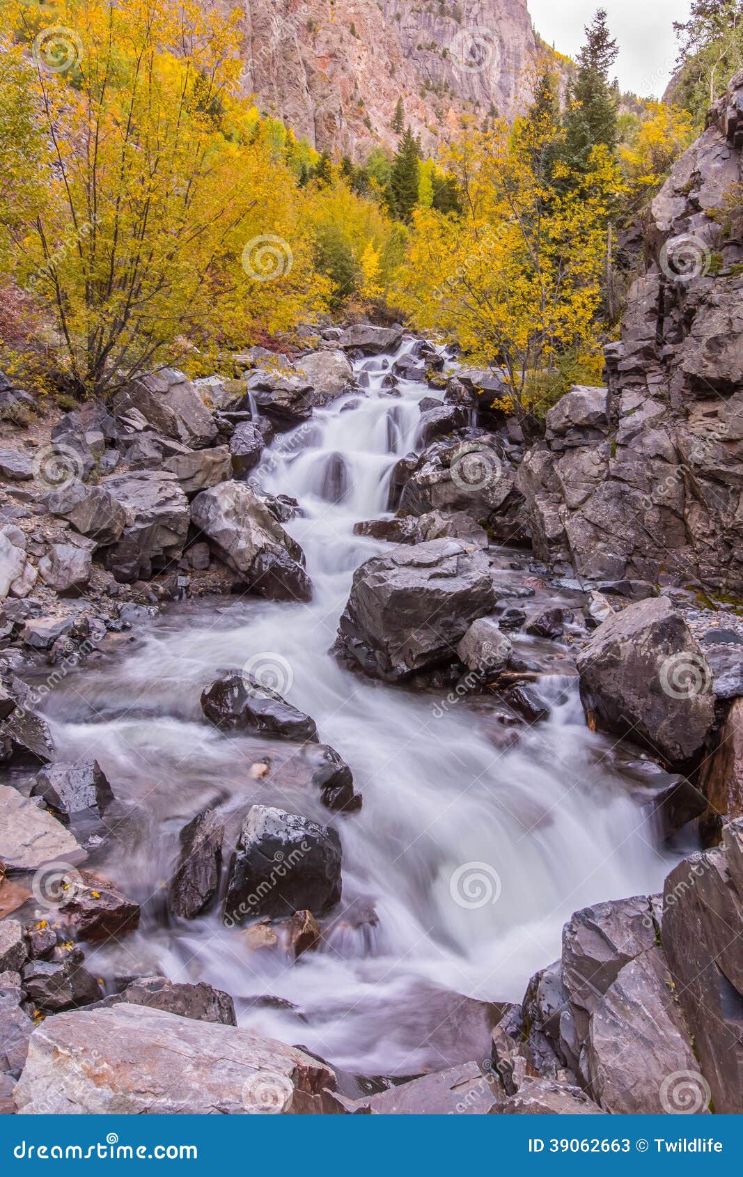 Mountain Stream in Autumn stock image. Image of autumn - 39062663