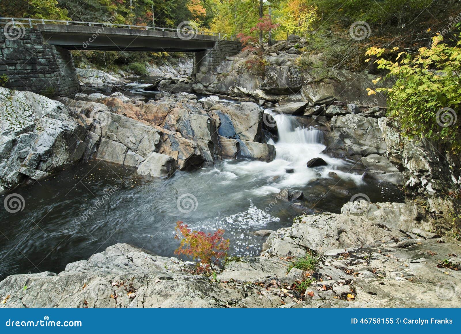 Mountain Stream and Bridge stock image. Image of beauty - 46758155