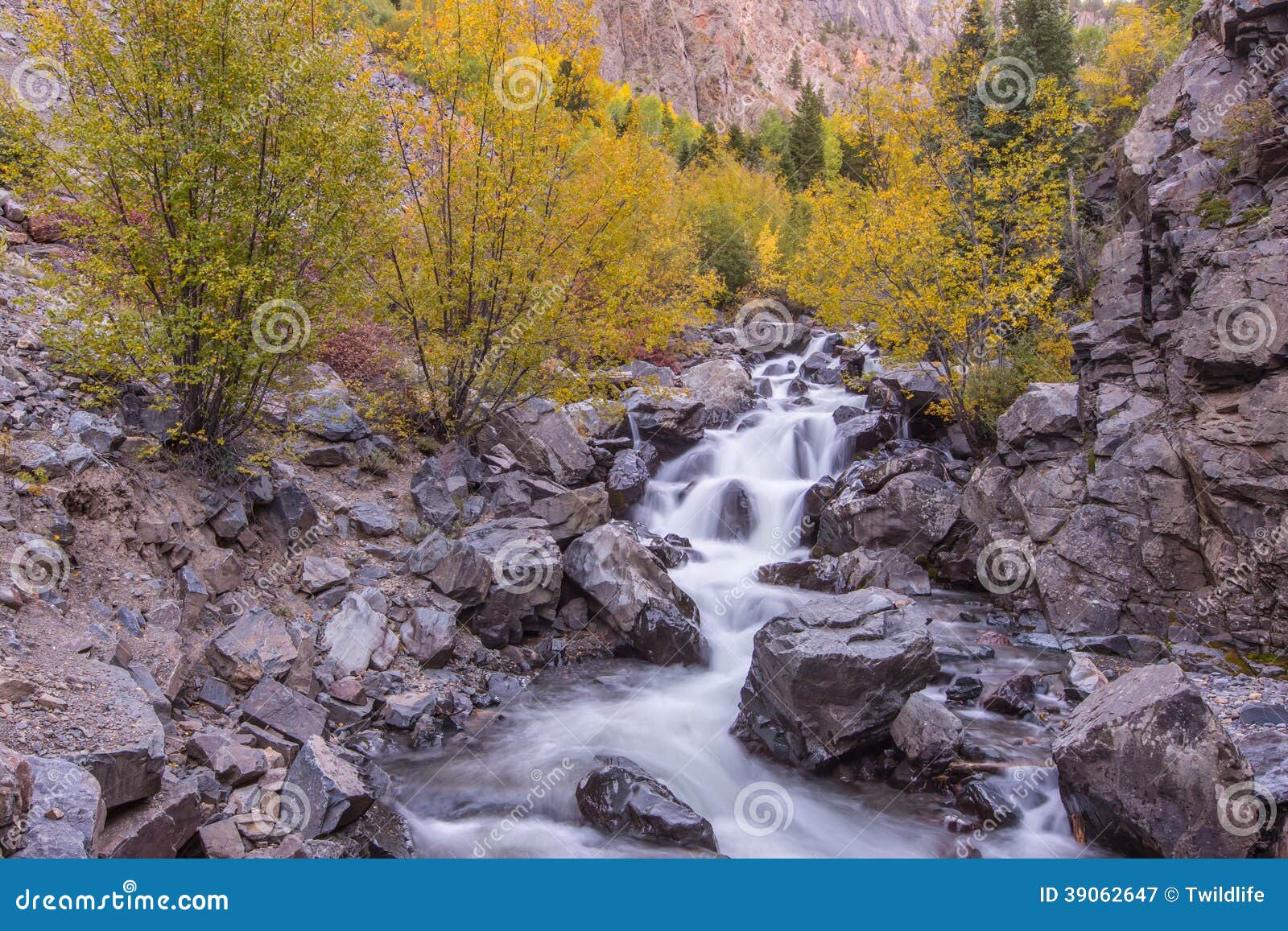 Mountain Stream in Fall stock image. Image of colorado - 39062647