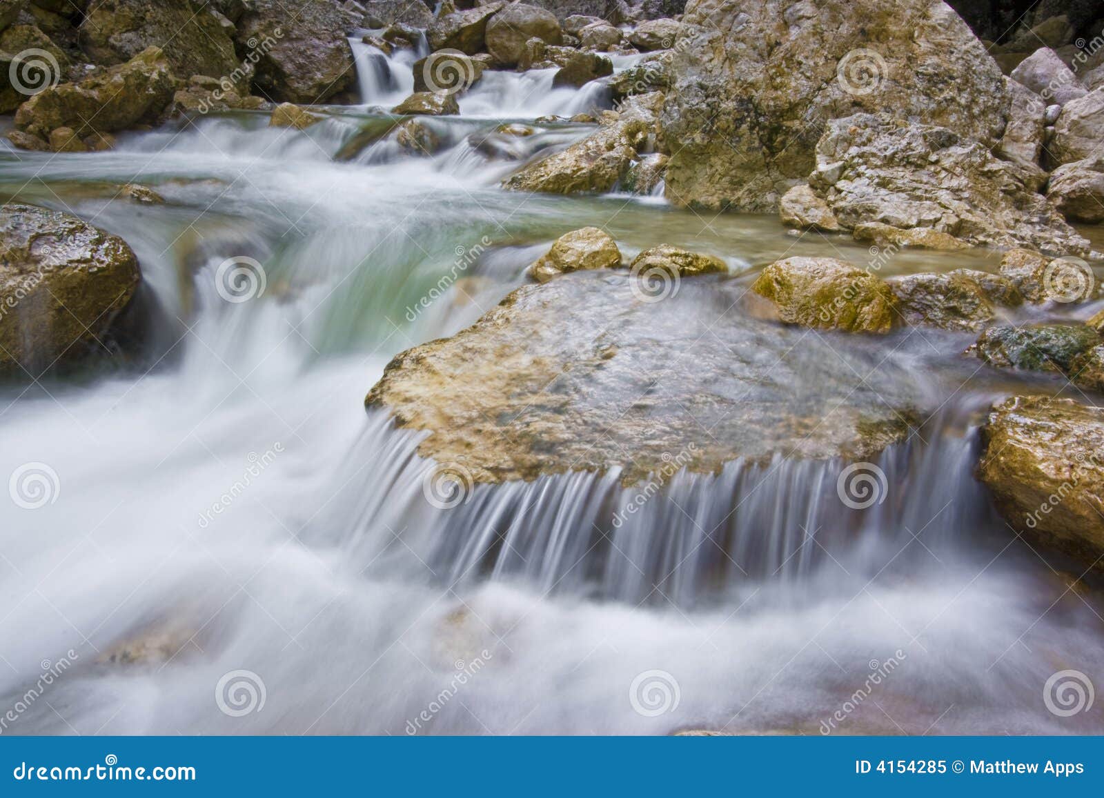 Mountain stream and rapids stock image. Image of green - 4154285