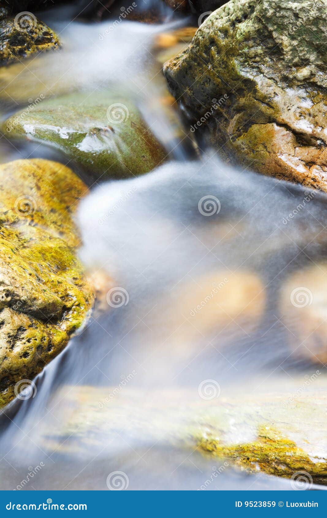 Mountain Stream Running Over Rocks Stock Image - Image of water ...