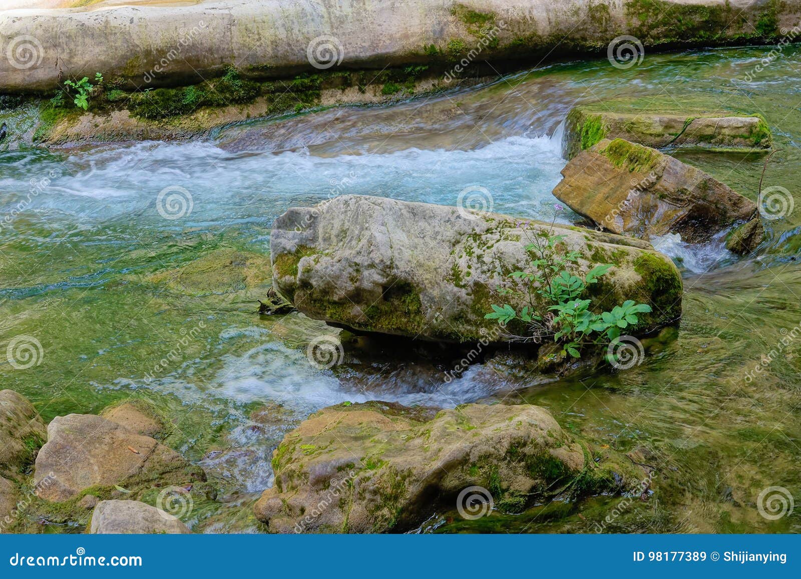 Mountain stream stock image. Image of scenery, flow, mountains - 98177389