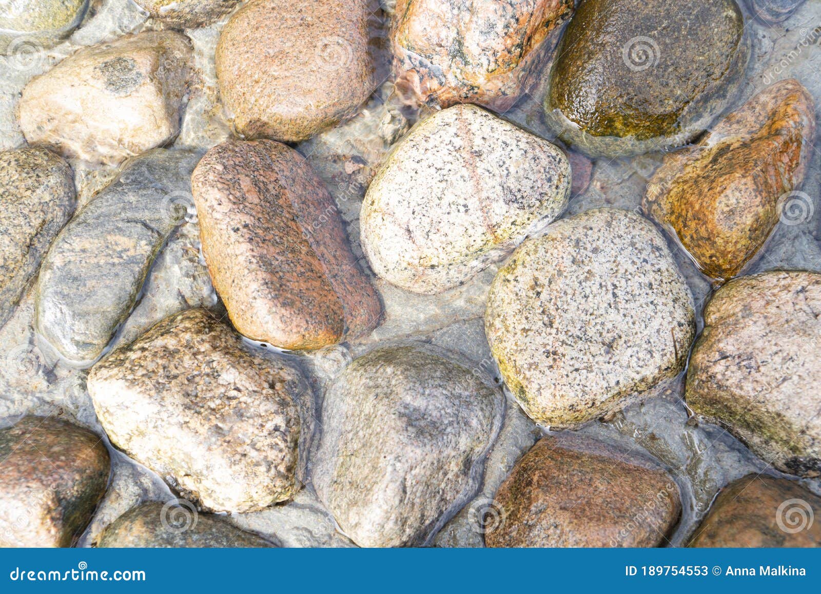 Mountain Stream with Stones. Flowing River with. Spring Running Water ...