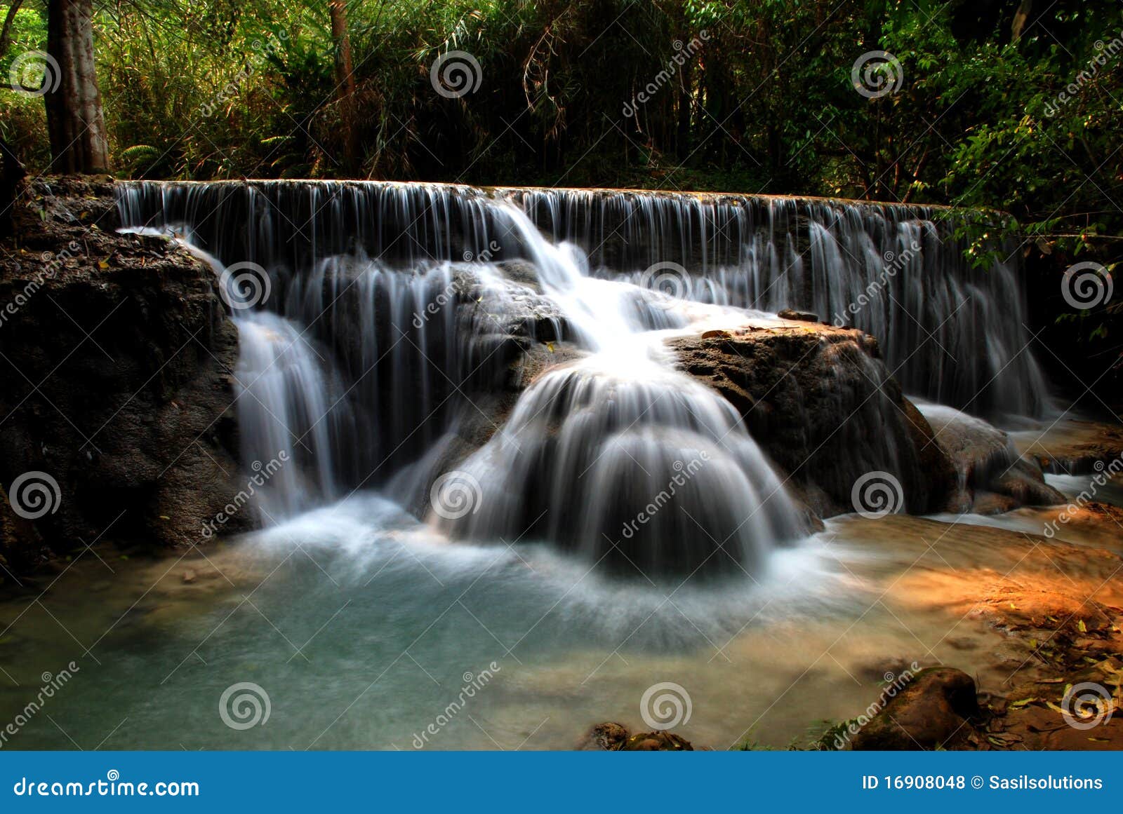 Mountain Stream and Waterfall Stock Photo - Image of landscape, falling ...