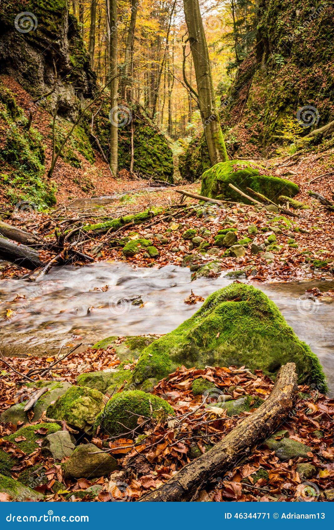 Mountain Stream with Waterfalls Stock Image - Image of landscape ...