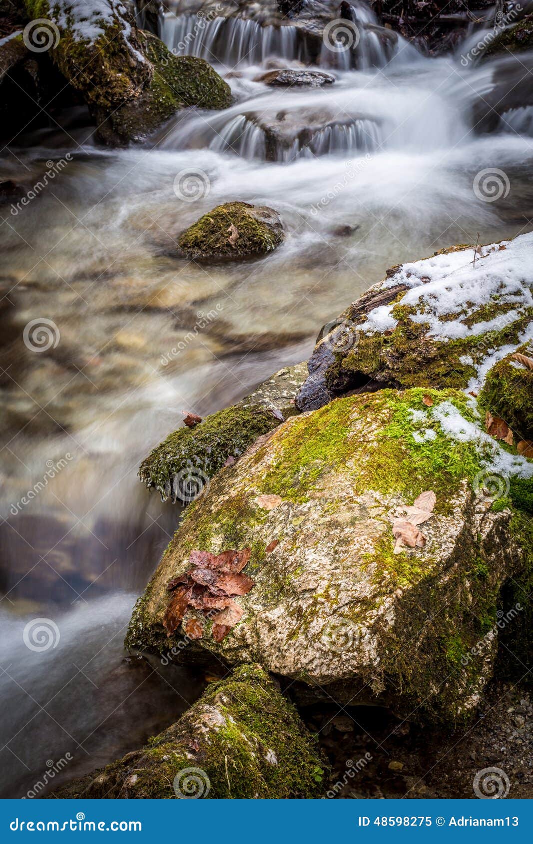 Mountain Stream with Waterfalls Stock Image - Image of outdoor, scenic ...