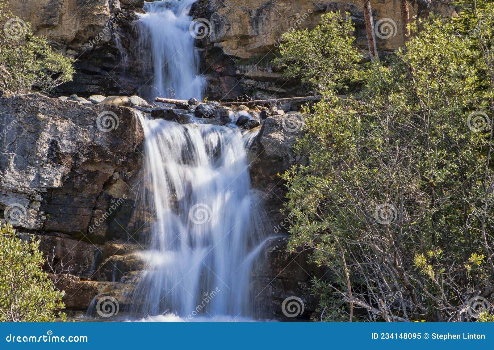 Mountain Stream and Waterfalls Stock Image - Image of rocky, beauty ...