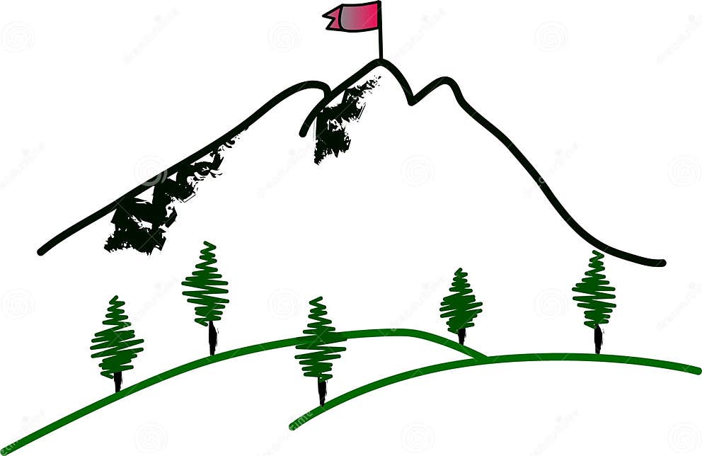 Mountain summit stock illustration. Illustration of component - 18329978