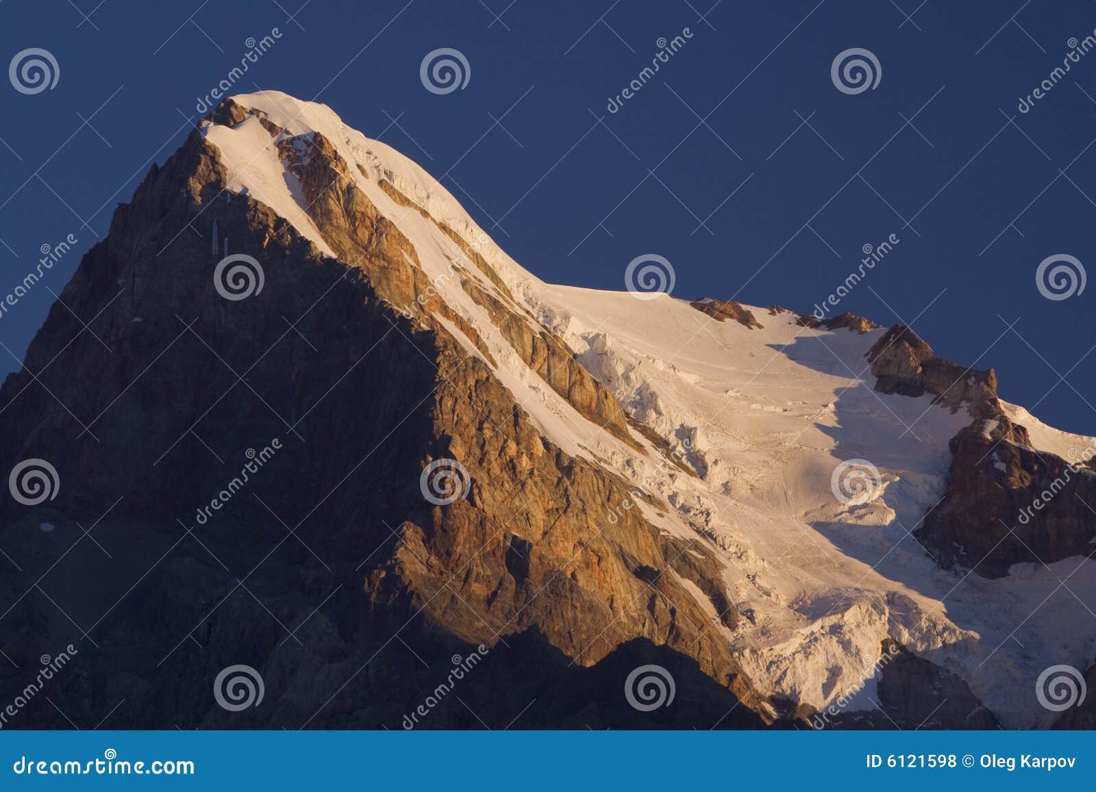 Mountain Summit in the Morning Stock Photo - Image of mountaineering ...