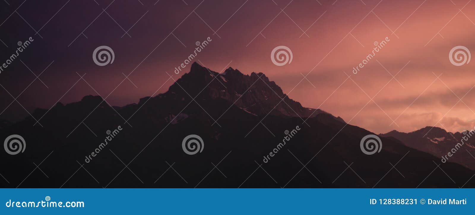 Mountain at Sunset Light stock image. Image of dents - 128388231
