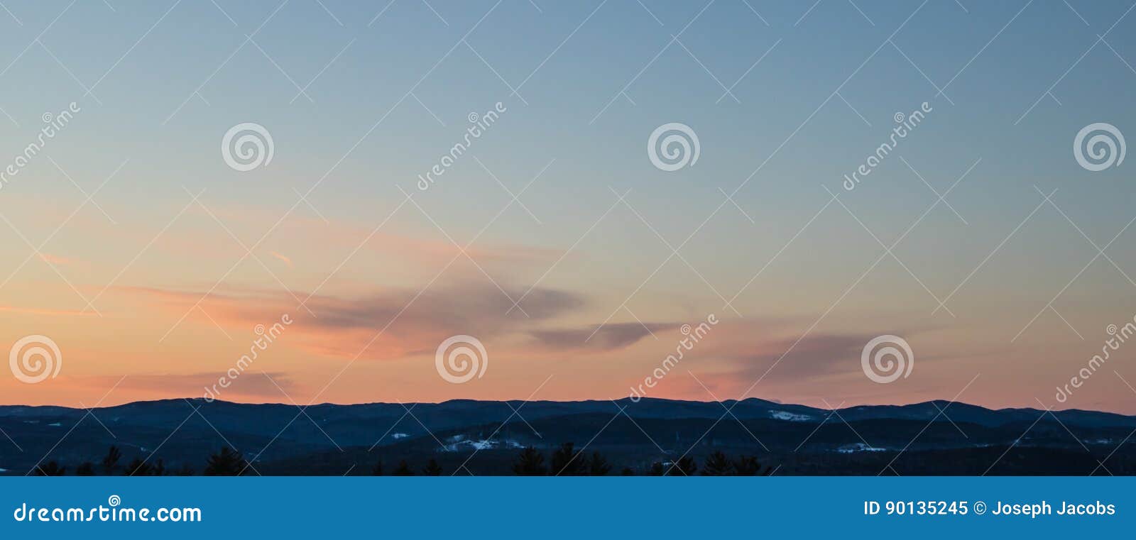 Mountain Sunset Panorama stock image. Image of panorama - 90135245