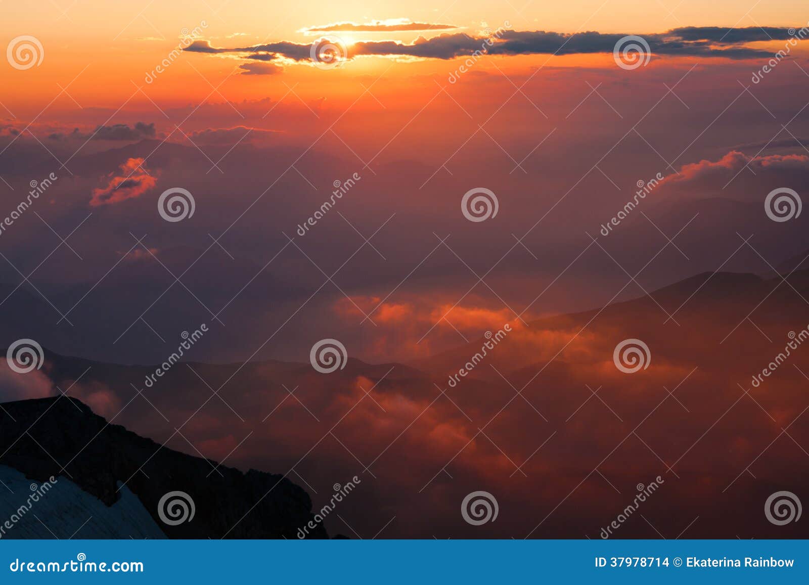 Mountain sunset summer stock photo. Image of mountain - 37978714
