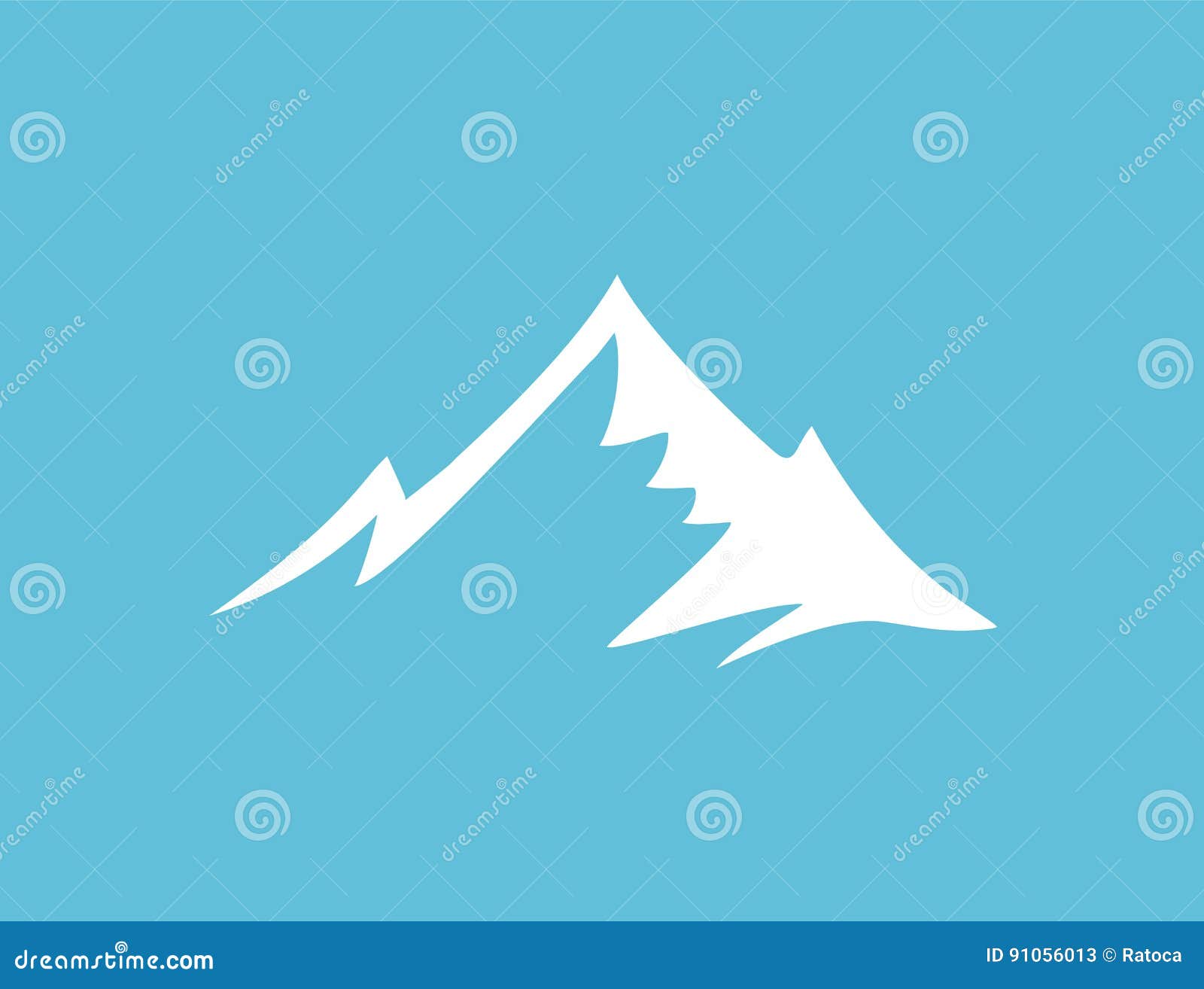 Mountain symbol stock vector. Illustration of elevation - 91056013
