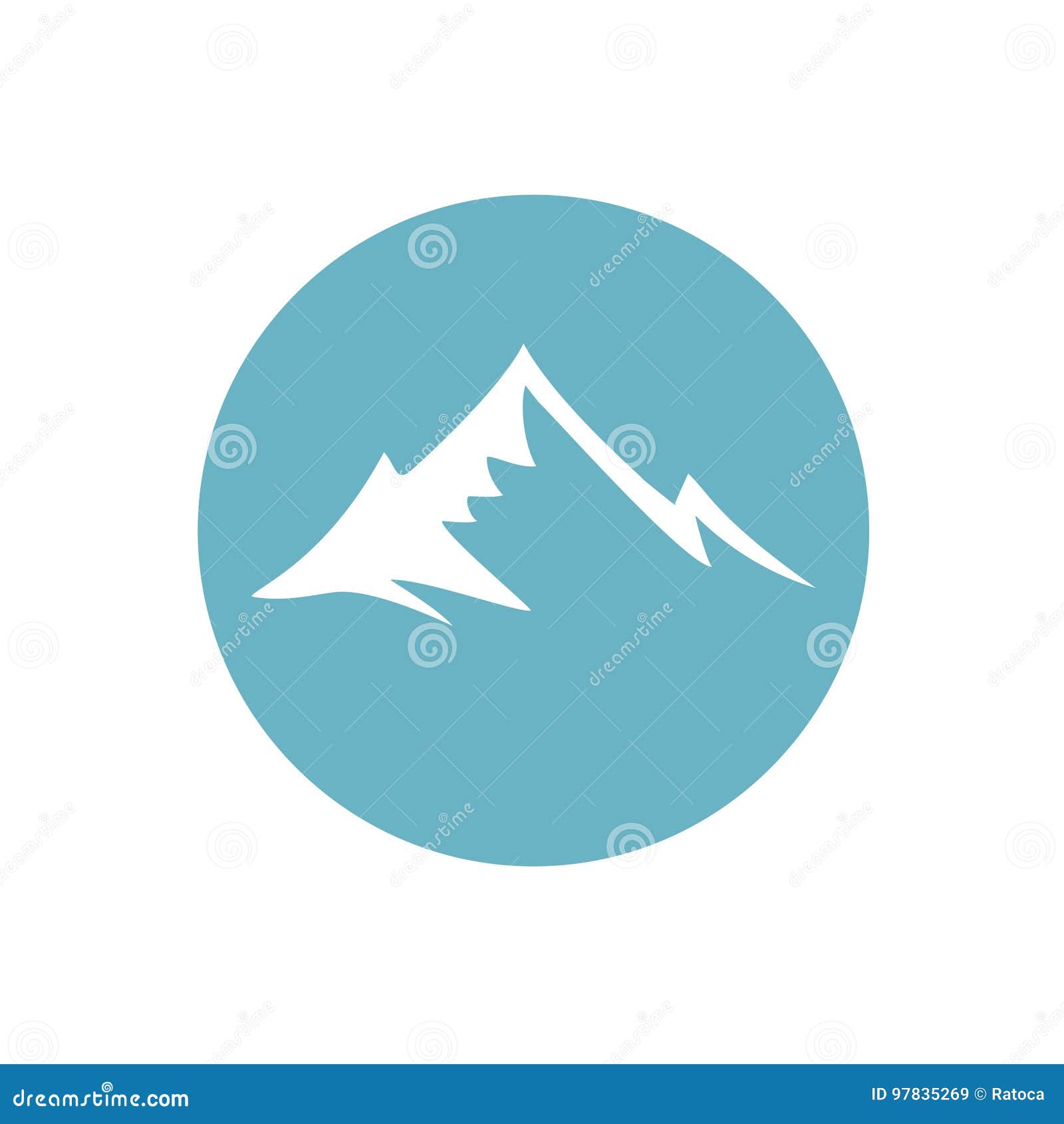 Mountain symbol stock vector. Illustration of elevation - 97835269