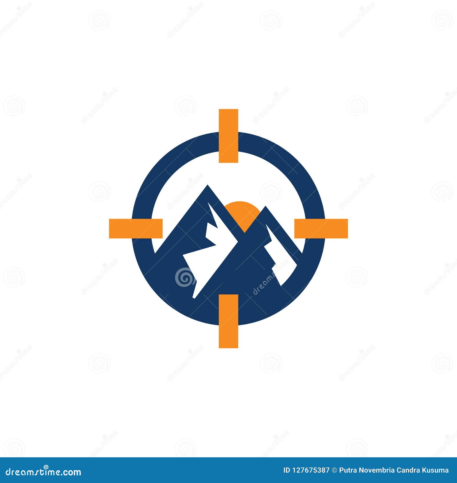 Mountain Target Logo Icon Design Stock Vector - Illustration of nature ...