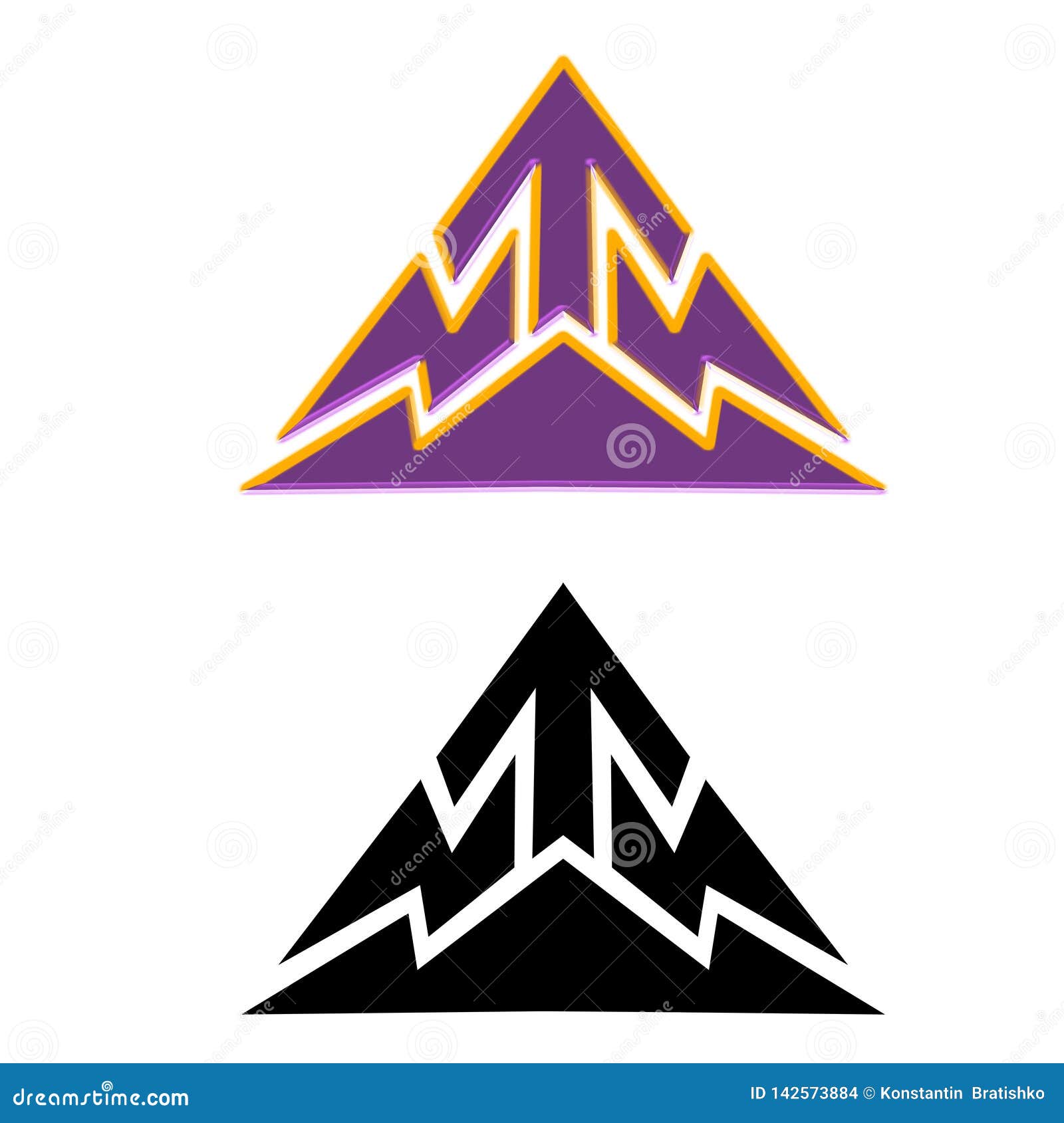 Mountain Techno Hi Tech Arrow Logo Stock Illustration - Illustration of ...