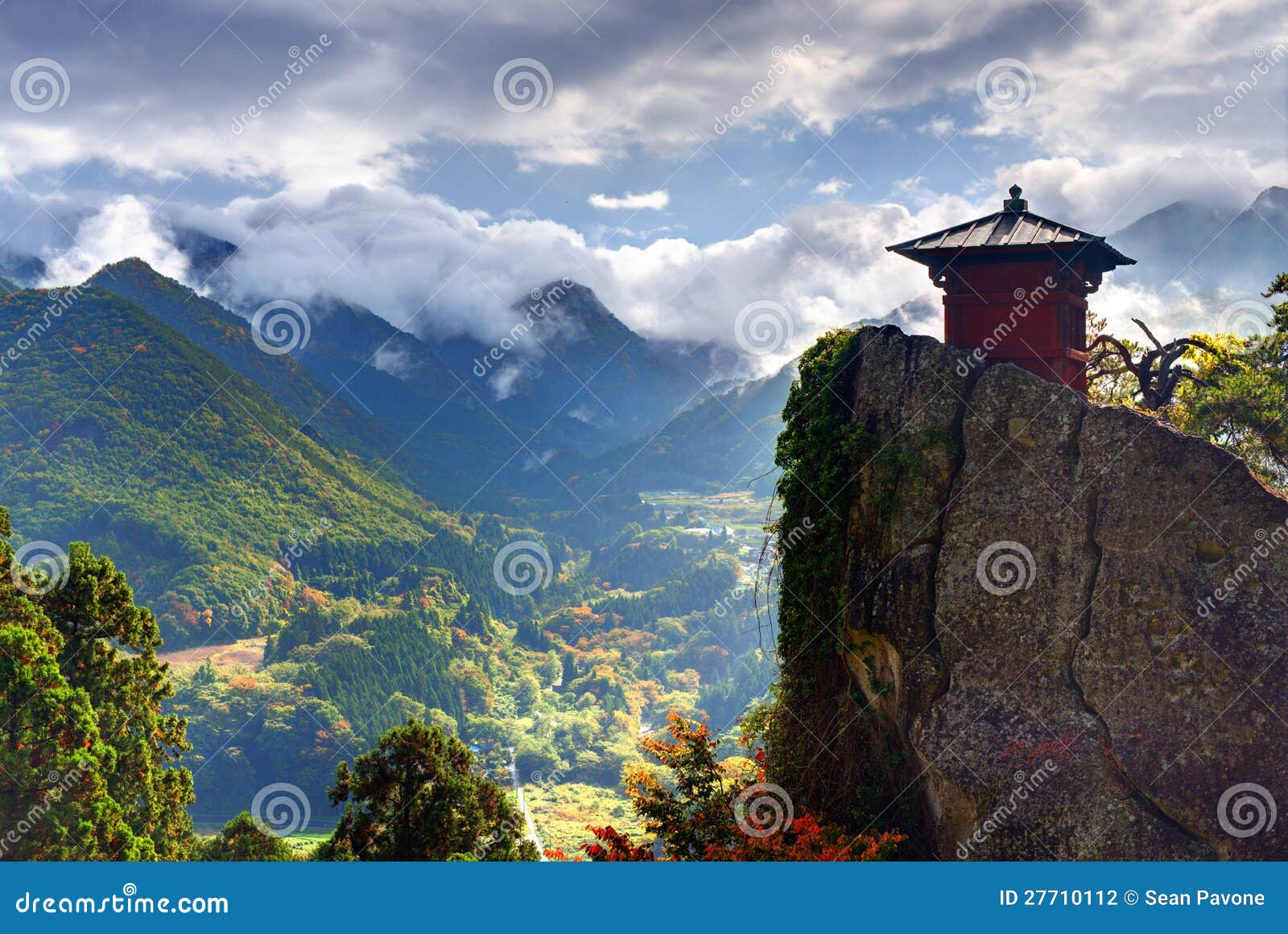 Mountain Temple stock photo. Image of valley, buddhist - 27710112