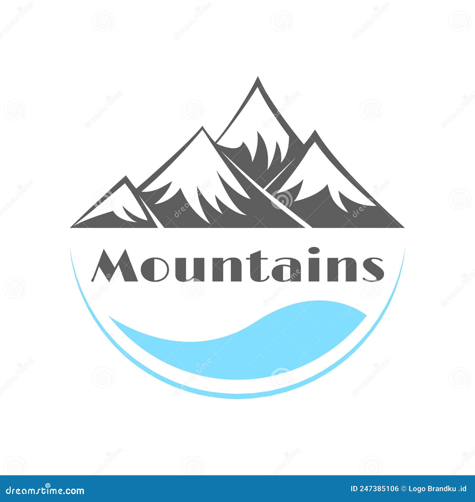 Mountain Themed Vector Design Stock Vector - Illustration of text ...