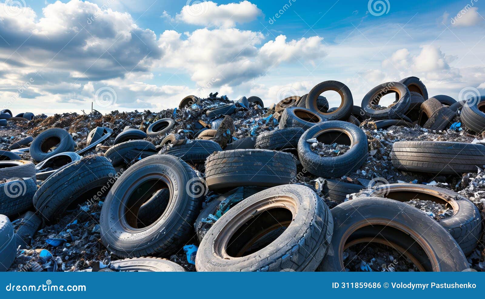 Mountain of Tires Ready for Recycling Stock Photo - Image of outdoor ...