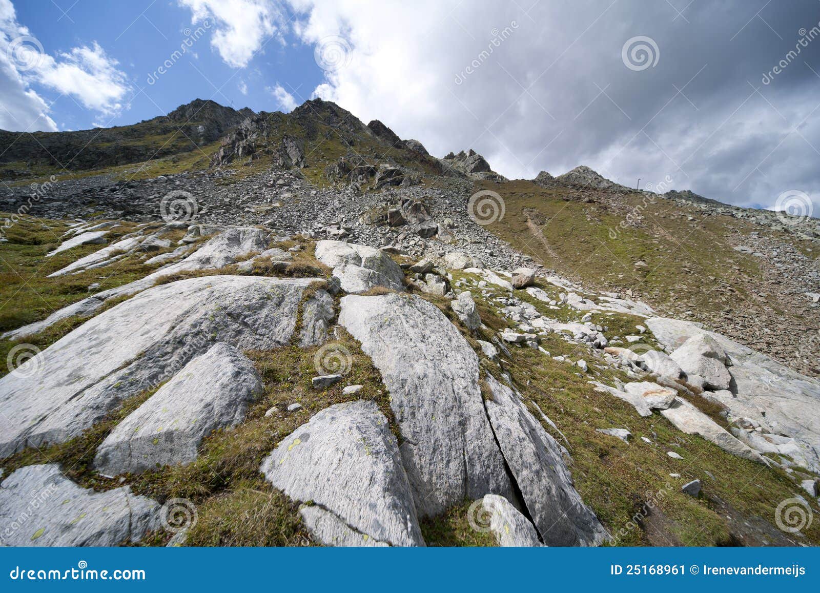 Mountain top of Alps stock image. Image of leisure, grass - 25168961