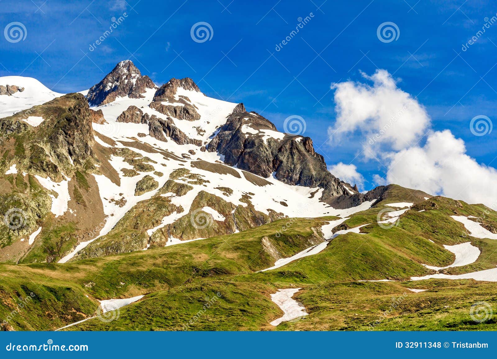 A mountain top in the Alps stock photo. Image of snow - 32911348