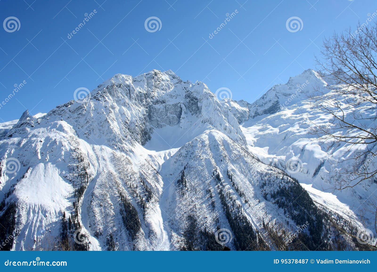 Mountain Top in the Mountains of Caucasus Stock Image - Image of ...