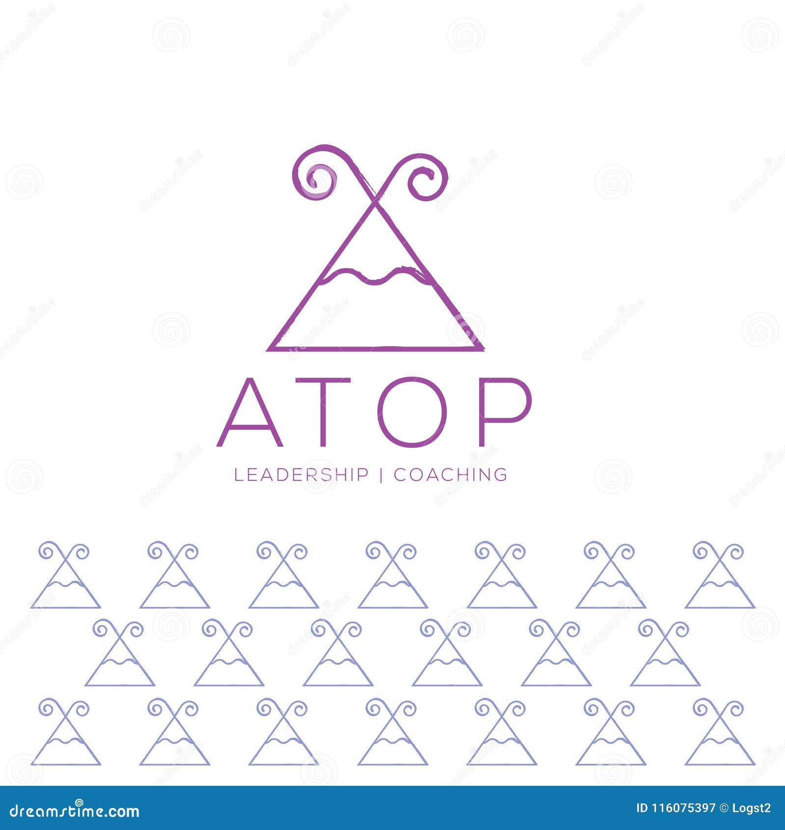 Mountain top vector logo stock vector. Illustration of design - 116075397