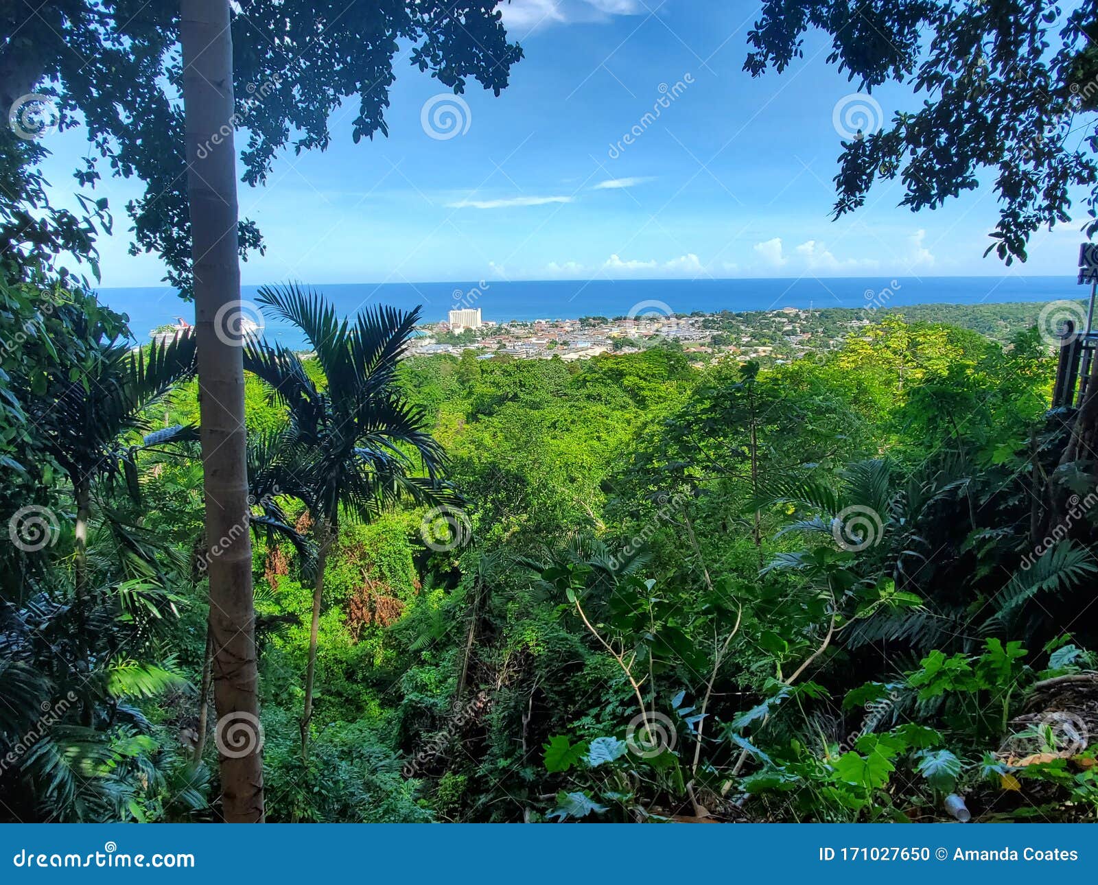 Mountain Top View of Ocho Rios Jamaica Stock Photo - Image of ocho ...