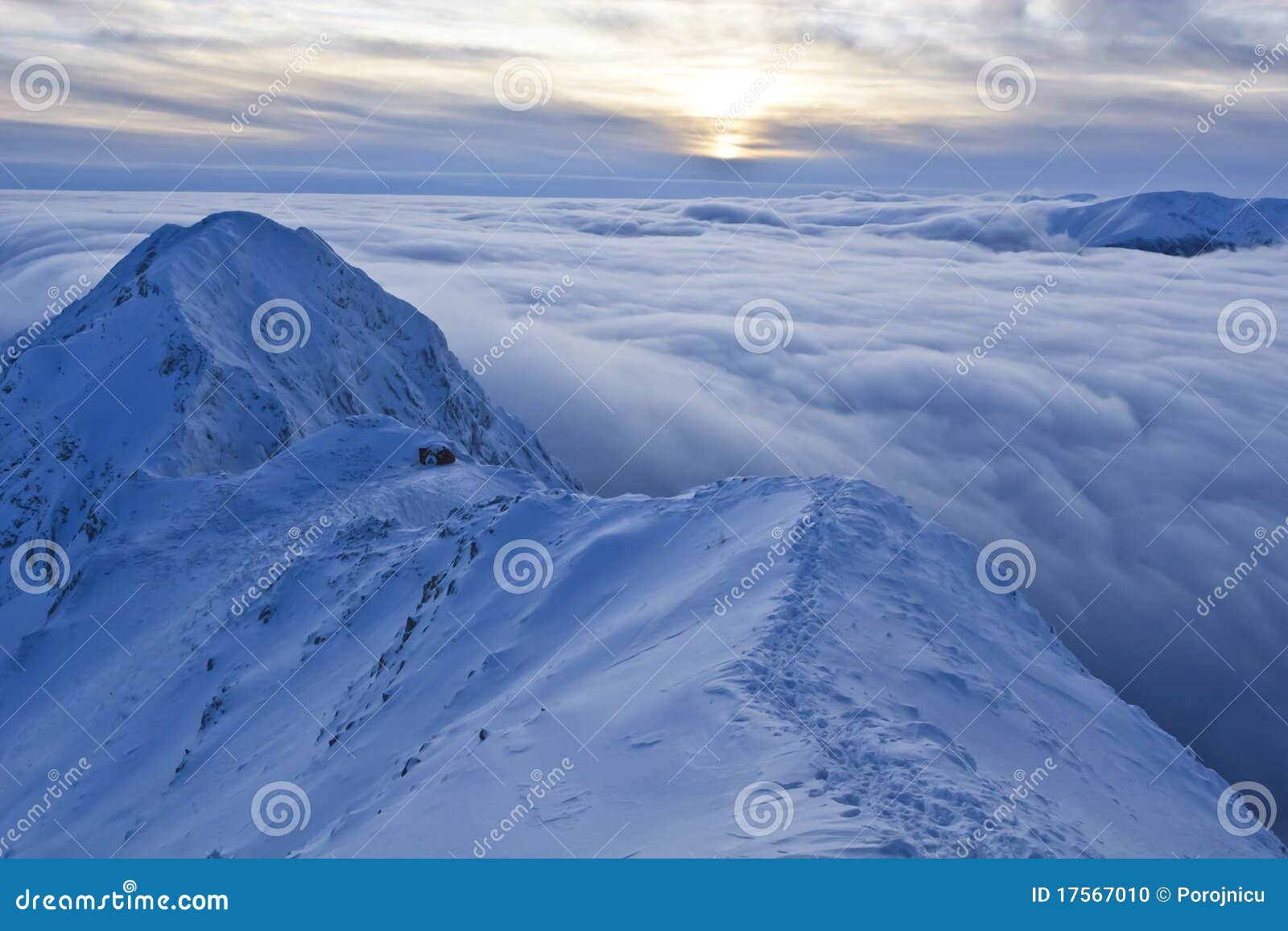 Mountain top in winter stock photo. Image of landscape - 17567010