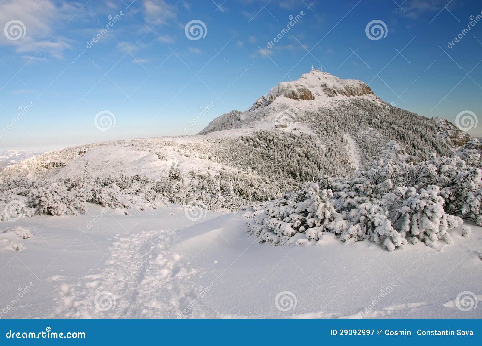 Mountain top in winter stock image. Image of altitude - 29092997