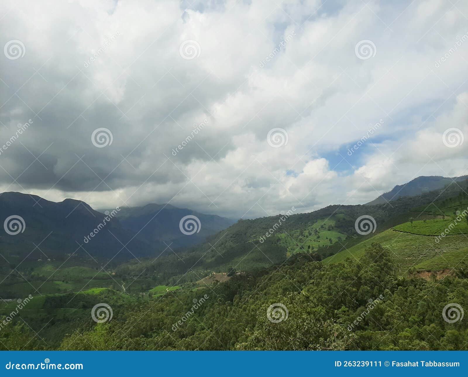 Mountain Touching the Sky a Magnificent Scenery Stock Image - Image of cloud, tree: 263239111