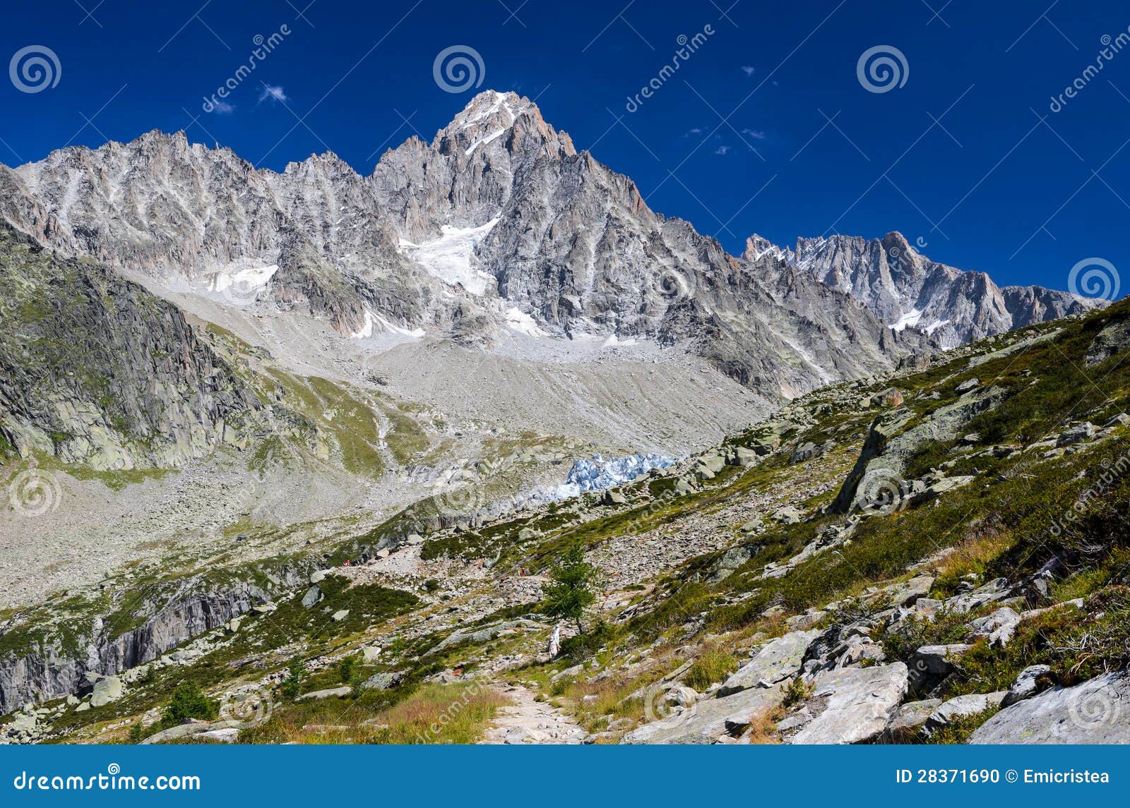 Mountain Touristic Path in Alps Stock Photo - Image of peak, mountain ...