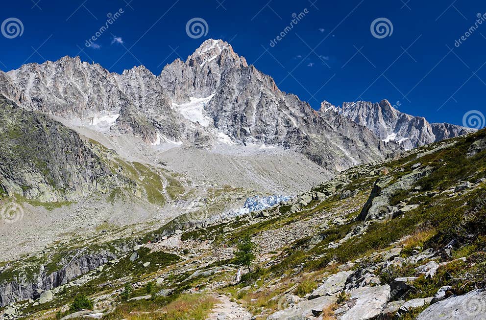 Mountain Touristic Path in Alps Stock Photo - Image of peak, mountain ...