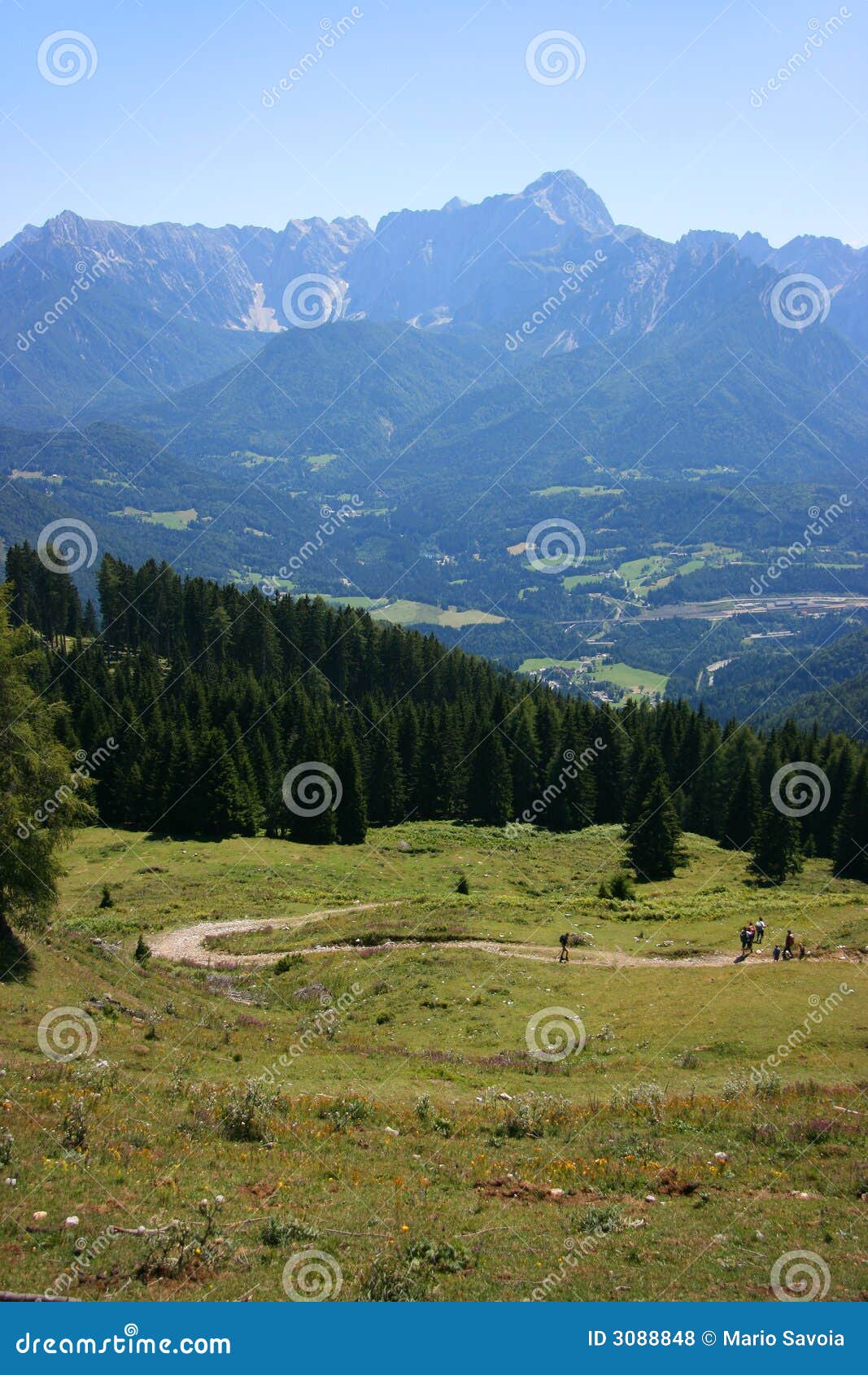 Mountain track and valley stock photo. Image of descending - 3088848