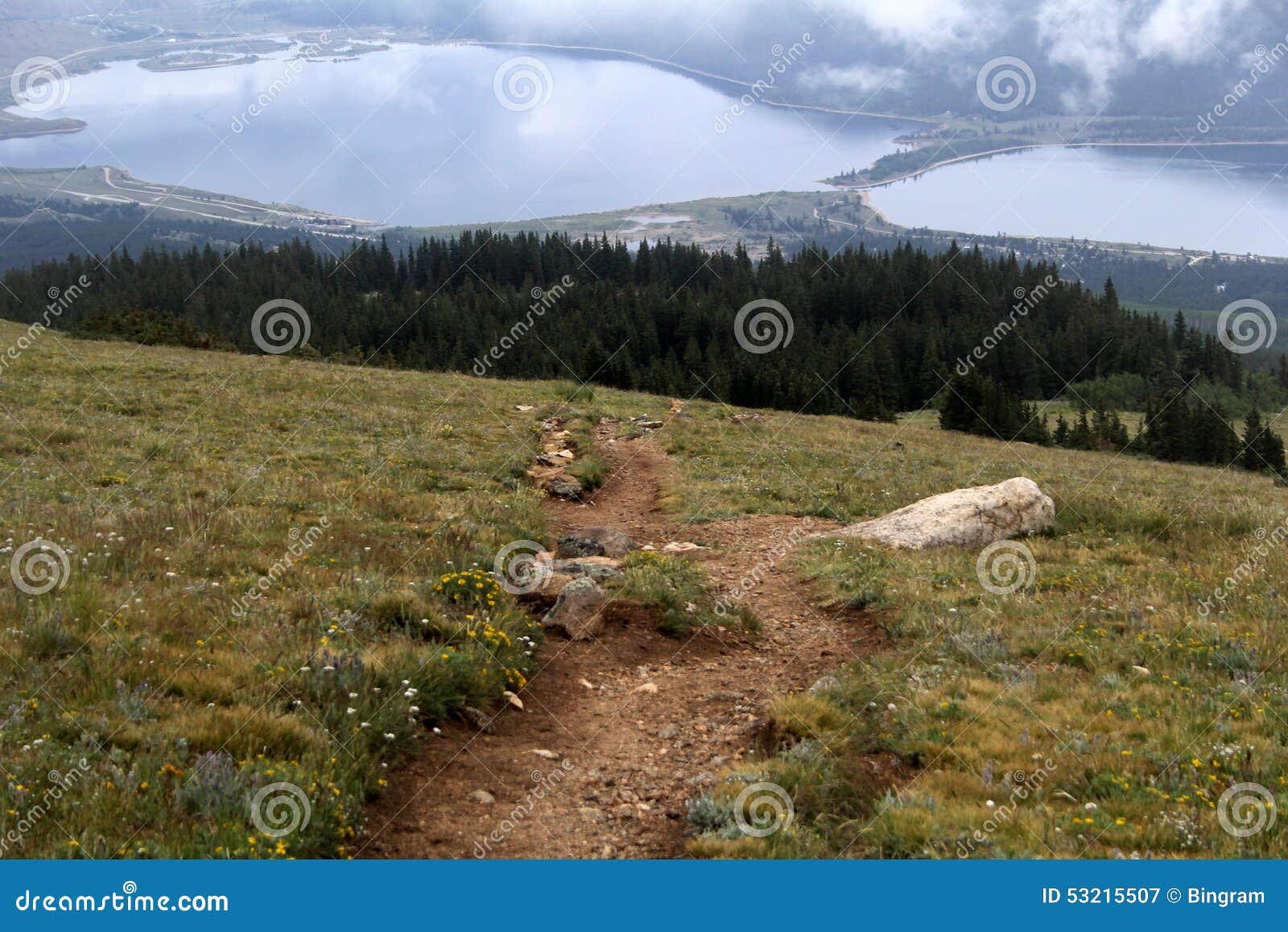 Mountain trail stock image. Image of altitude, high, backpacking - 53215507