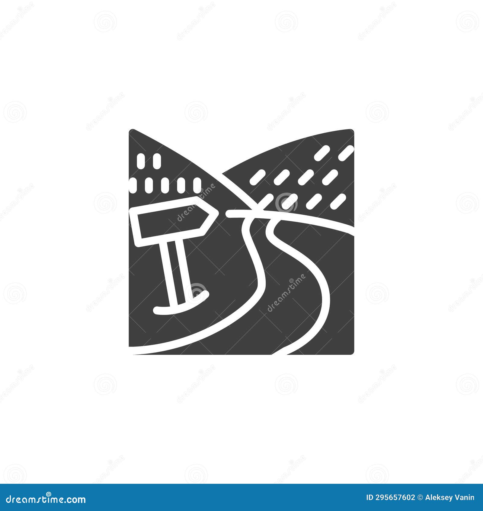Mountain trail vector icon stock vector. Illustration of vacation ...