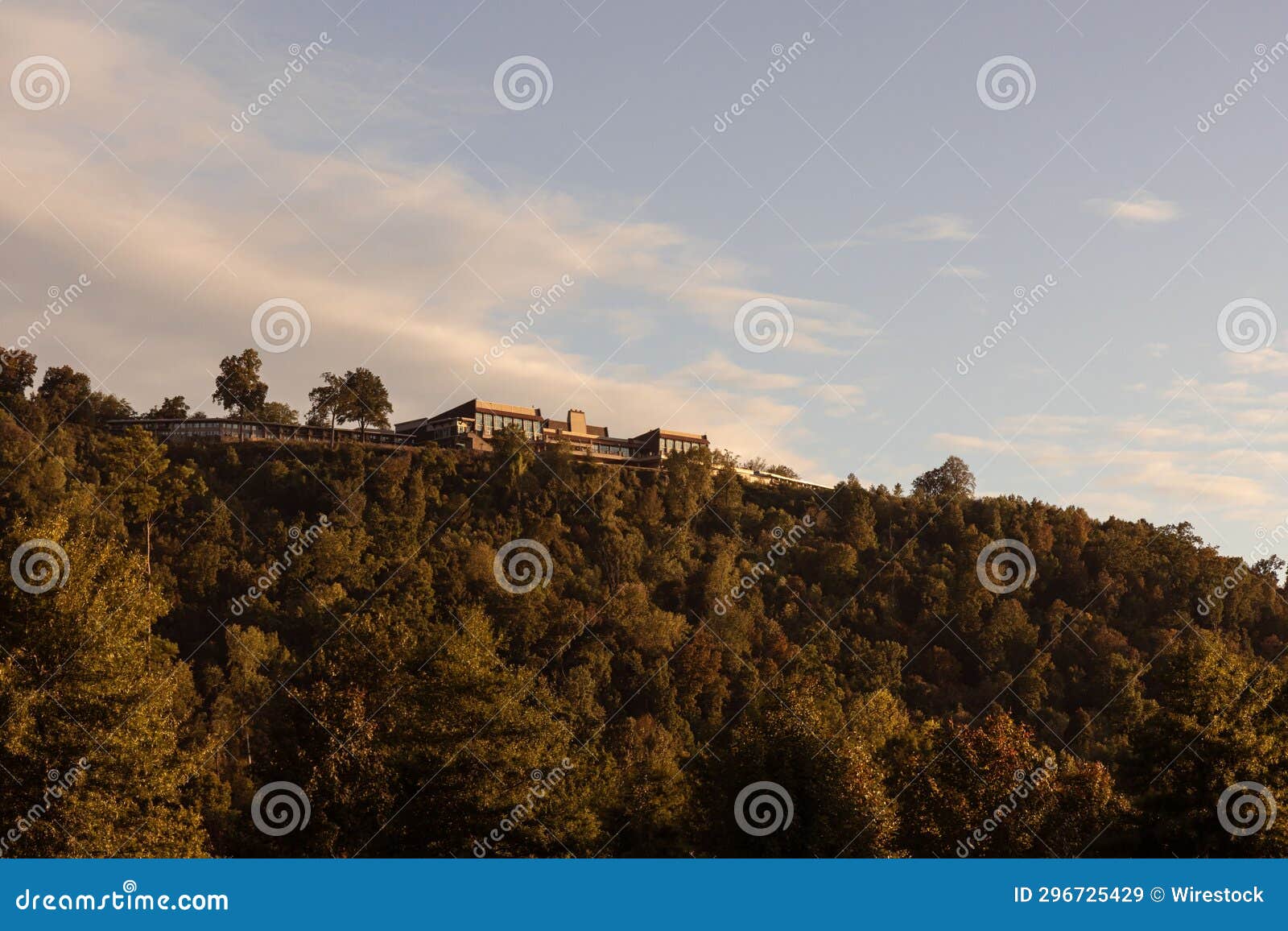 A Mountain with a Train Going Up the Hill in Front Stock Image - Image ...